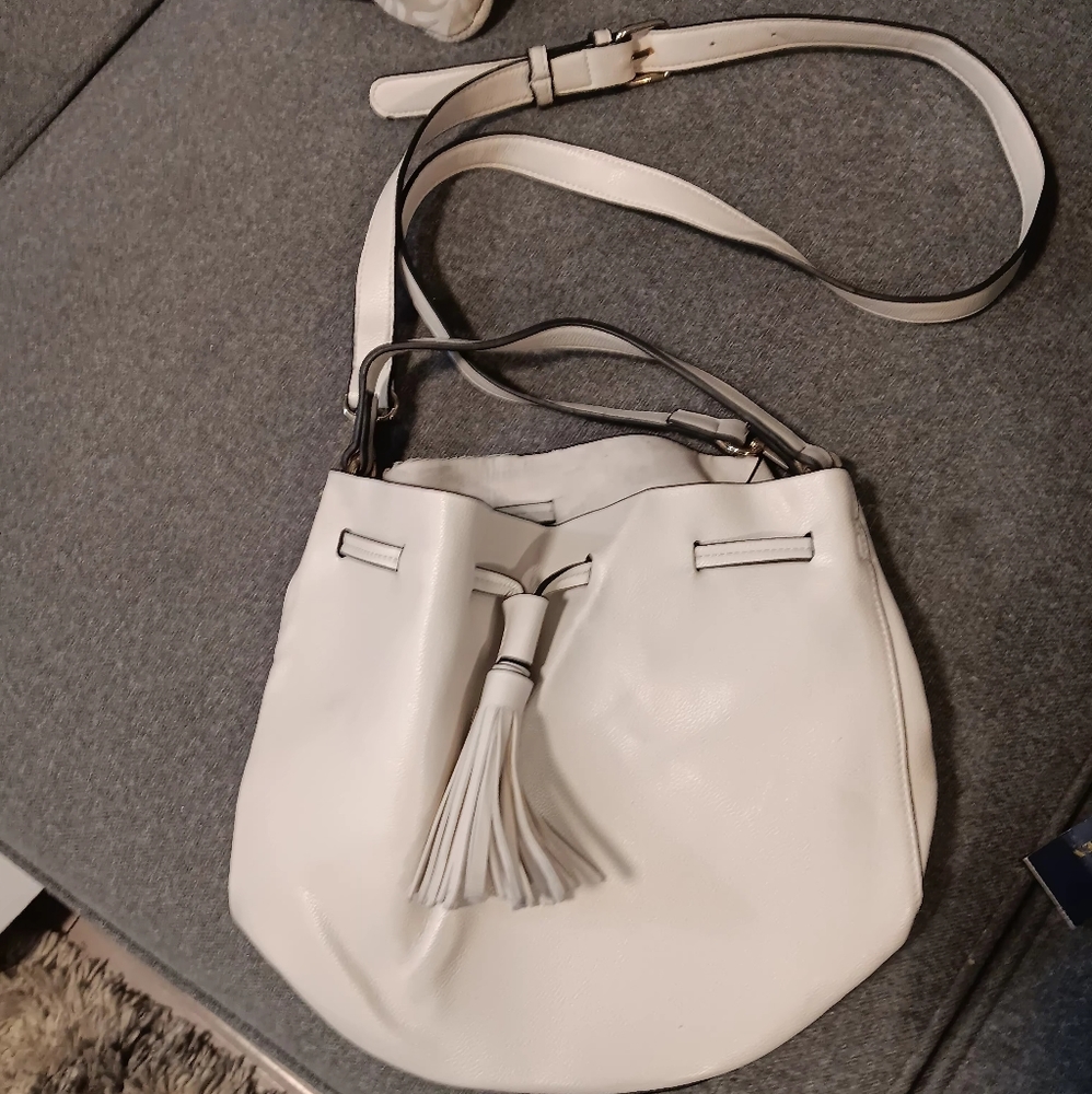 Womens Forever 21 White Leather Purse - Gem